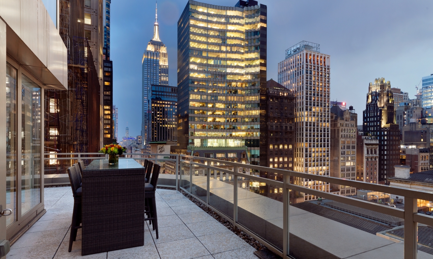 Andaz New York 5th_Empire Terrace Suite_Terrace Night View - Wayfarer